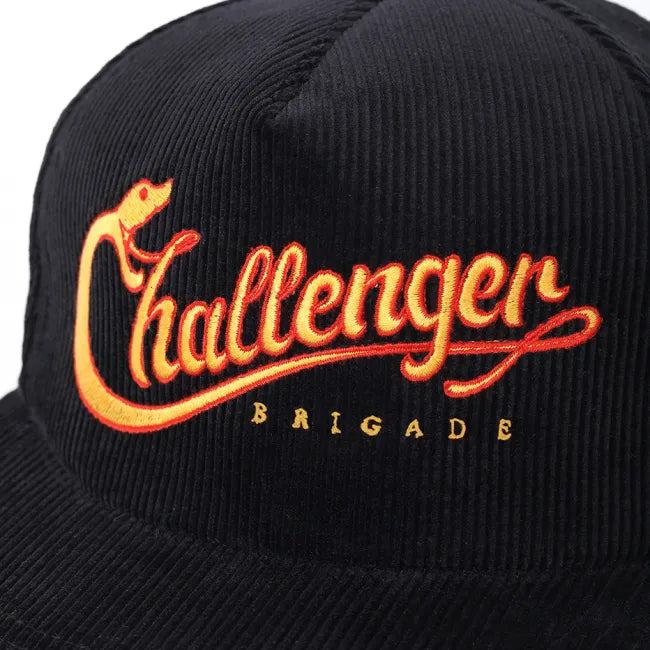 CHALLENGER - SNAKING LOGO CAP - BLACK – anemoscope